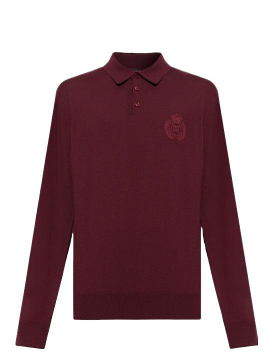 DOLCE & GABBANA knit polo shirt with embroidery